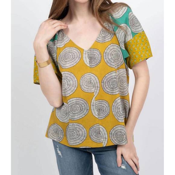 ivy jane | Tops | New Ivy Jane Swirl In Patches Top In Jade | Poshmark